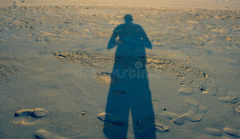 Person Shadows with Reflection on the Ground Stock Photo - Image of ...