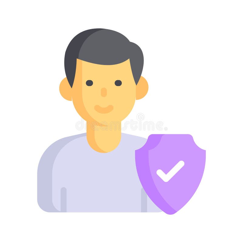 A Person with a Shield, Representing Security and Protection Stock ...