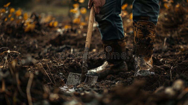 Person shoveling soil stock photo. Image of outdoor - 314249438
