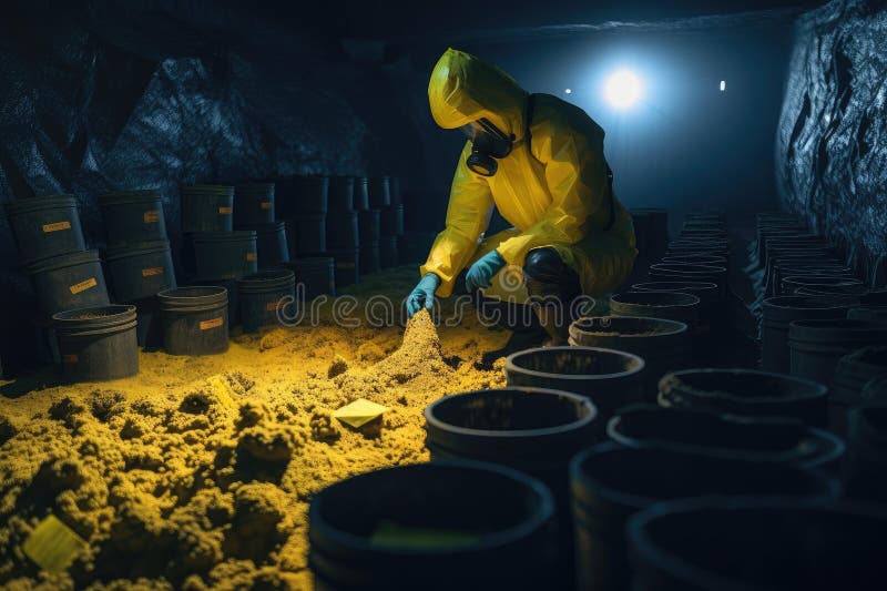 Person, Sifting through Mounds of Nuclear Waste To Find Valuable ...