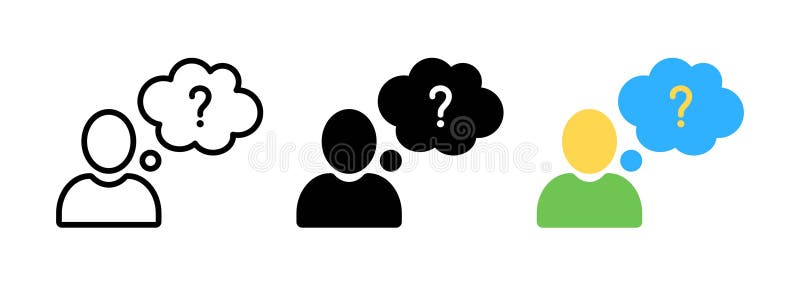 Person Silhouette with Question Mark. Stock Vector - Illustration of ...