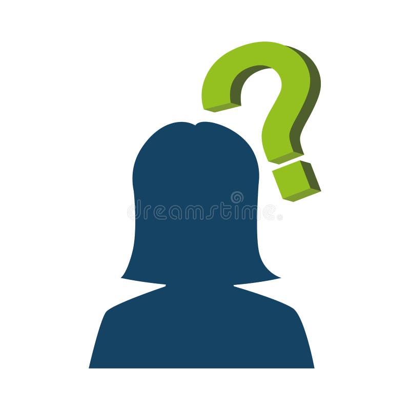 Person Silhouette with Question Mark Stock Vector - Illustration of ...