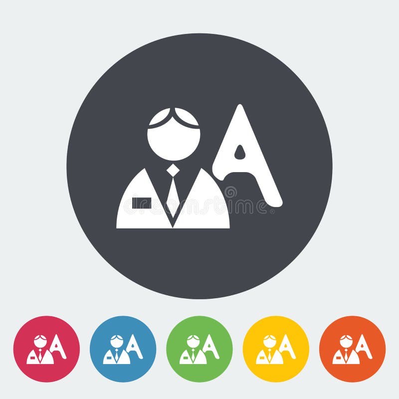 Person single icon. stock vector. Illustration of male - 91622700