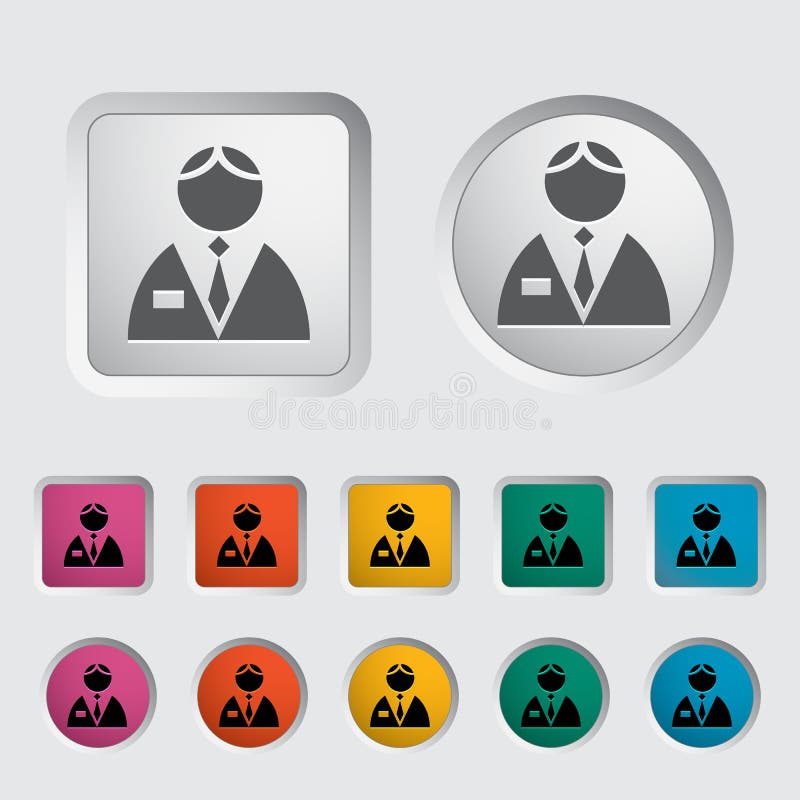 Person single icon. stock vector. Illustration of pictogram - 95786485