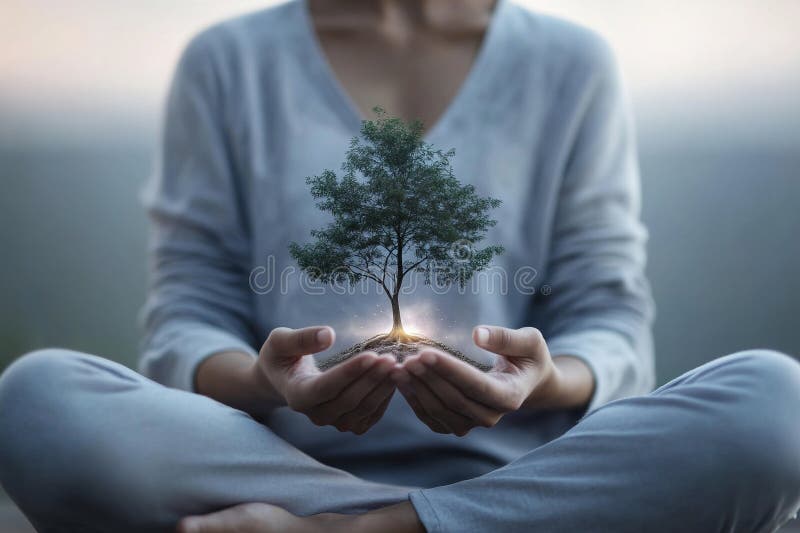 A Person Sits Cross-legged in a Meditative Pose, Radiating Tranquility ...