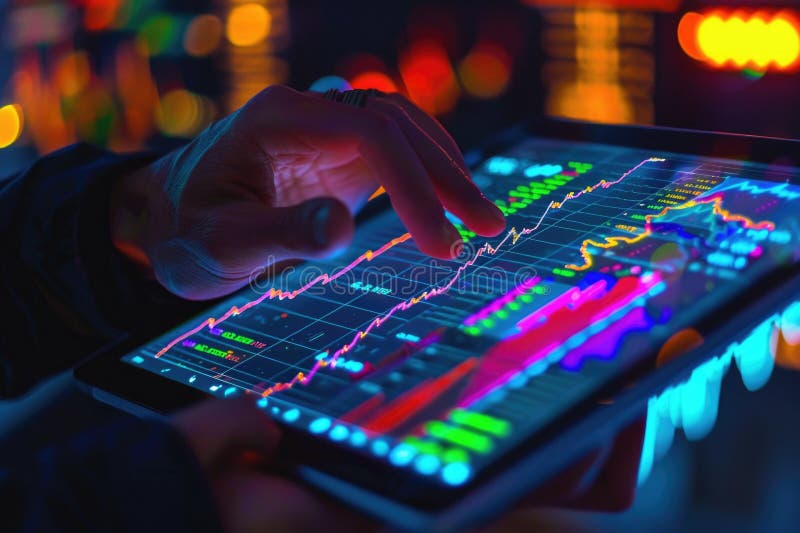 A Person Sits in Front of a Chart Displayed on Their Tablet, Providing ...