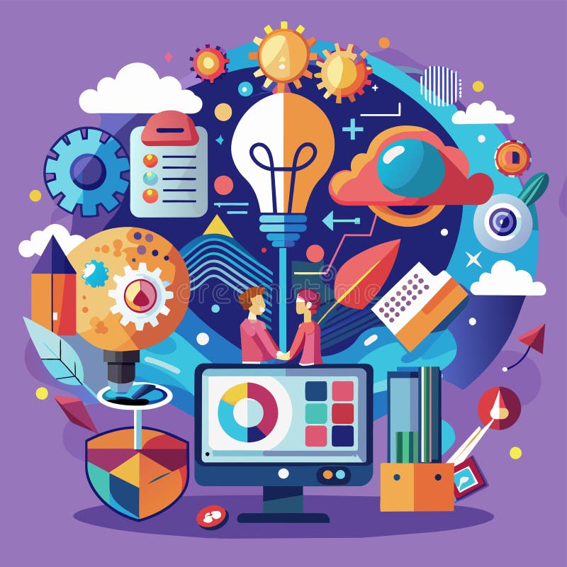 A Person is Sitting at a Desk, Focused on a Computer Screen, Artistic ...