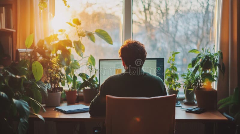 Person Behind Computer Stock Illustrations – 2,592 Person Behind ...