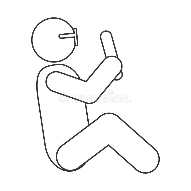 Person Sitting Down Pictogram Icon Stock Illustration - Illustration of ...