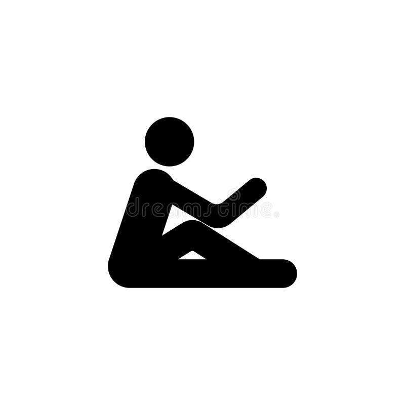 Person Sit Back Icon Illustration Design Stock Vector - Illustration of ...