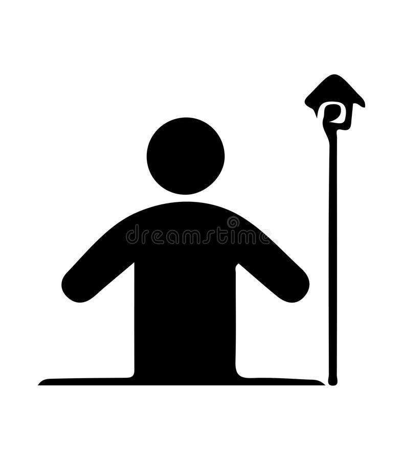 Person Sitting on Lamp Post Silhouette Icon Vector Stock Vector ...