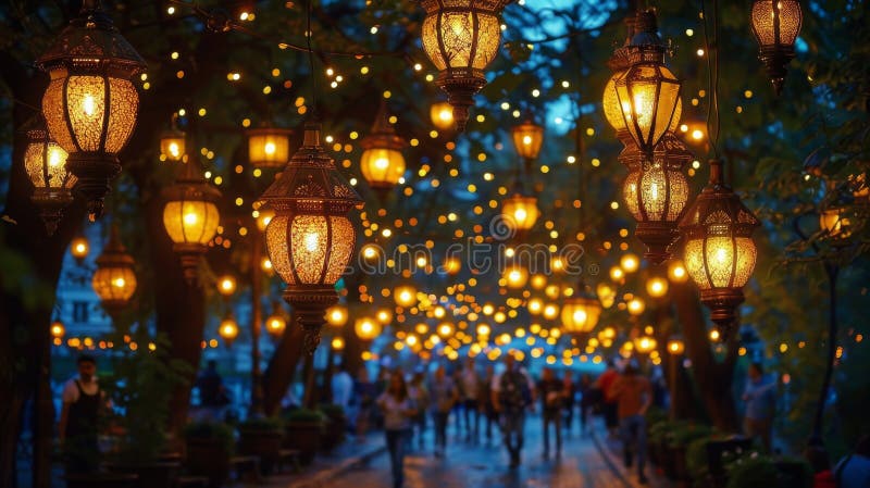 Person Sitting at Table Surrounded by Lights Stock Photo - Image of ...