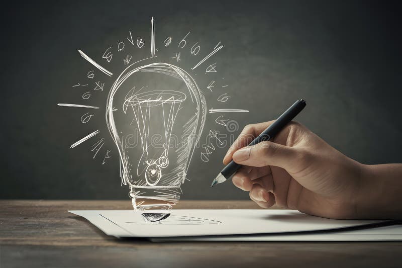 Person Sketches Idea, Embodying Creativity and Innovation in Design ...