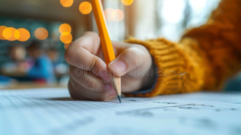 A Person Sketching with a Pencil. Stock Photo - Image of doodling ...