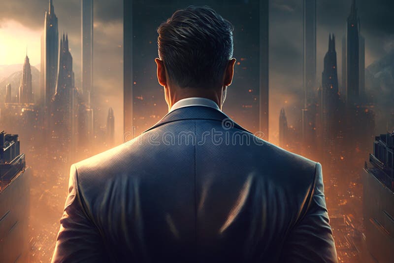 Person in the Night Person in the City Person in the Sky Stock ...