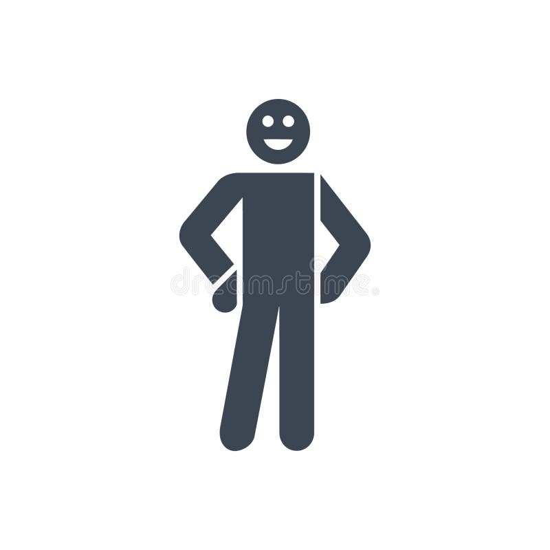 Person Smiling Half Icon stock vector. Illustration of black - 349983706