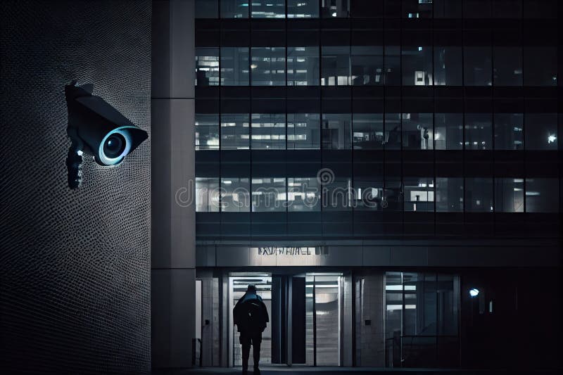 Security Camera, Showing an Office Break-in in Progress Stock Photo ...