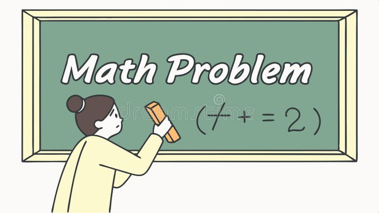 Person Solving Math Problem on Board, Education and Learning Vector ...