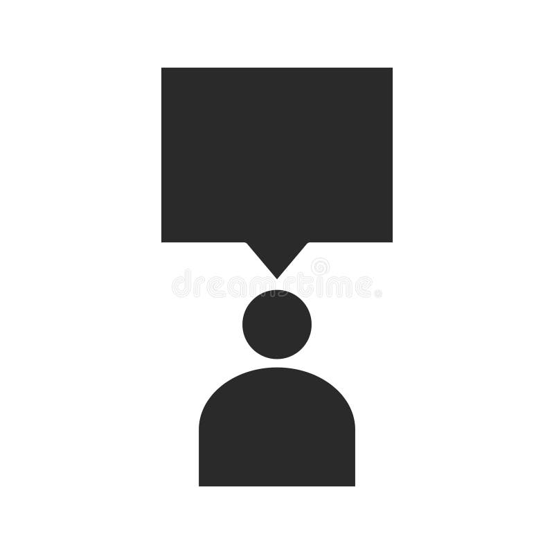 Person Speech Bubble Message Silhouette Icon Style Stock Vector ...