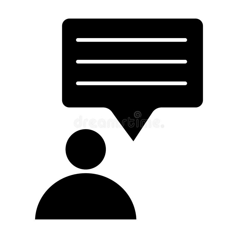 Dialogue Box with Human Icons Stock Illustration - Illustration of icon ...