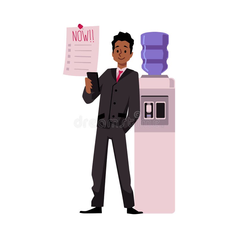 Person Spends Working Time Doing Nothing, Flat Vector Illustration ...