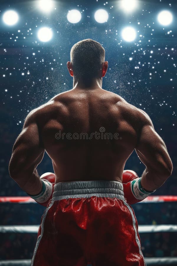 Boxer in Boxing Ring stock image. Image of martial, athletic - 377841093