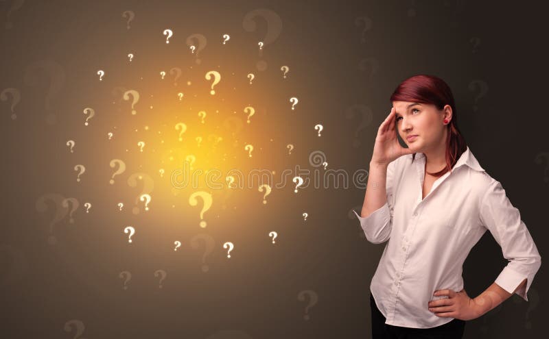 Person Standing with Exclamation Sign Concept Stock Image - Image of ...