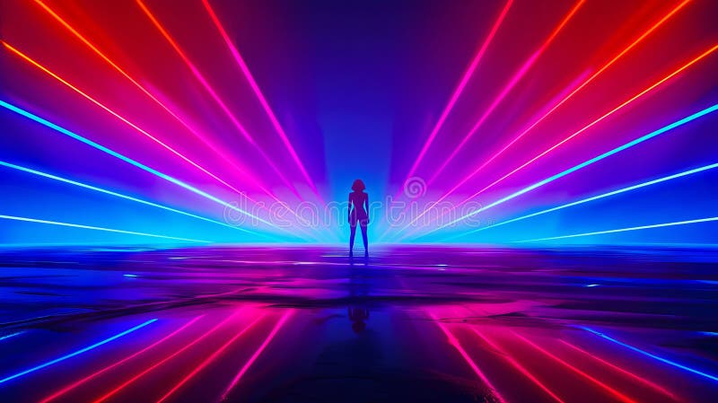 A Person Standing in Front of a Bright Light Stock Photo - Image of ...