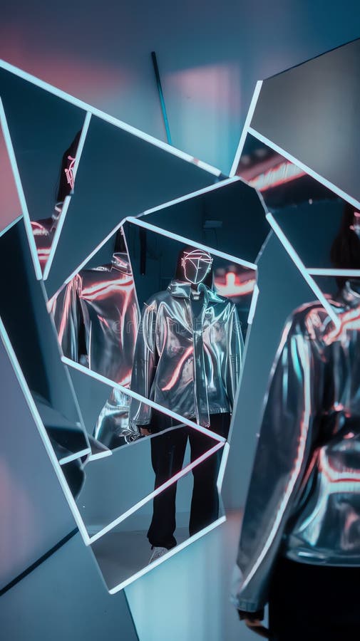 A Person Standing in Front of a Mirror Where Each Fragment Reflects ...