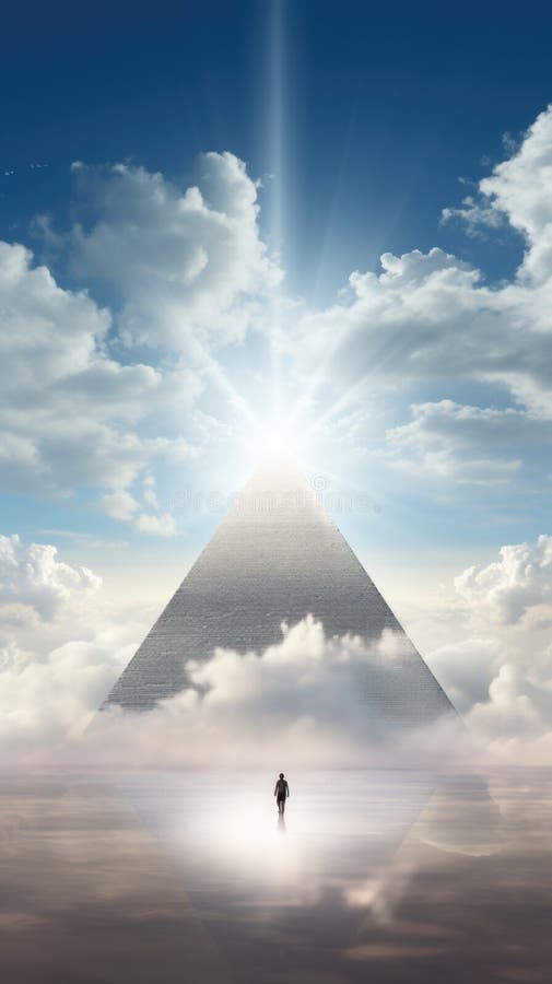 A Person Standing in Front of a Pyramid. Generative AI Image. Stock ...