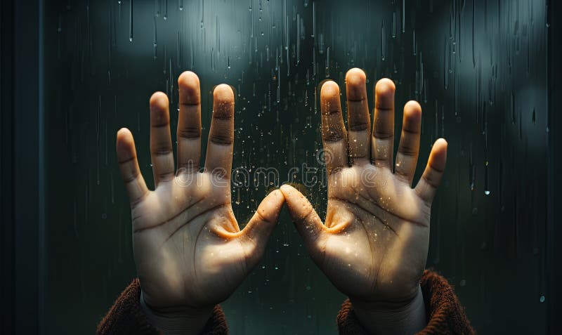 Person Standing with Hands in Rain Stock Photo - Image of weather ...