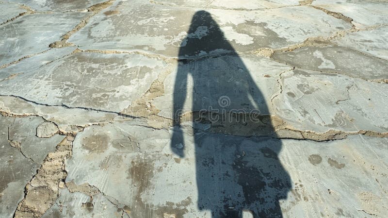A Person Standing in the Middle of a Large Stone Slab, AI Stock Photo ...