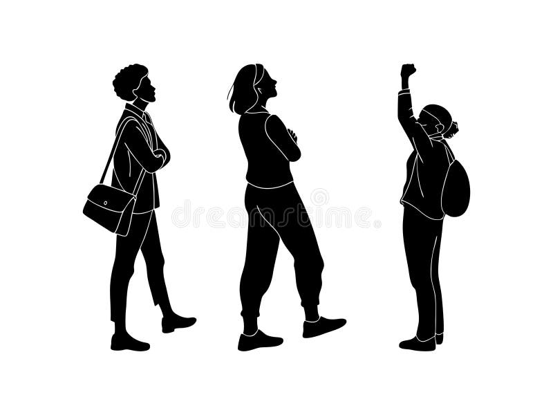 Person Standing Silhouette Vector Stock Vector - Illustration of side ...