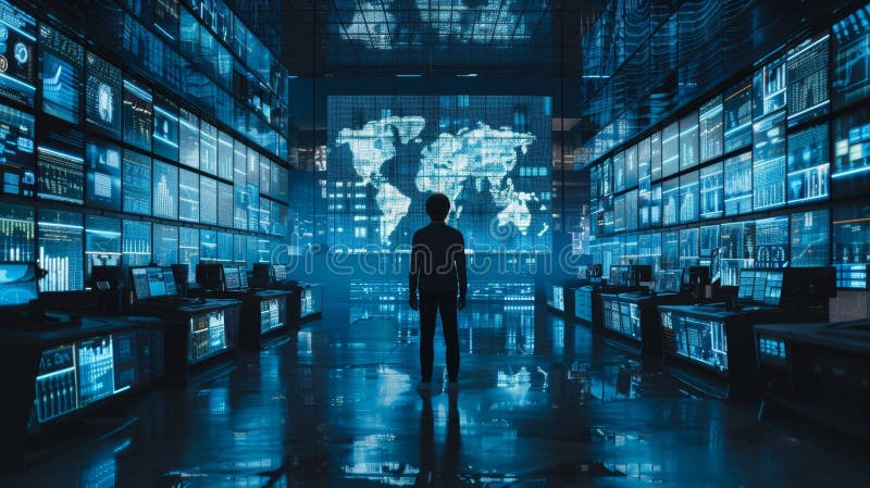 A Person Standing in a Sterile and Impersonal Office Environment ...