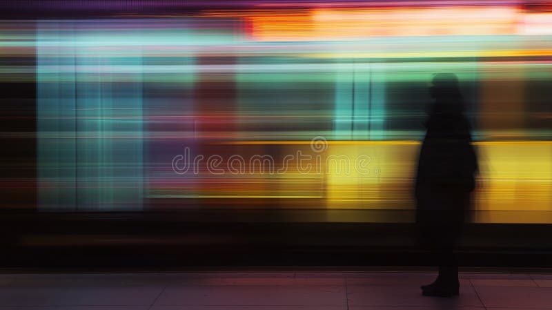 A Person Standing on the Subway Platform Waiting for the Train To ...