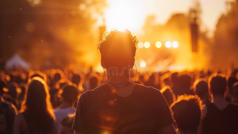 Person Standing before Crowd of People Stock Illustration ...