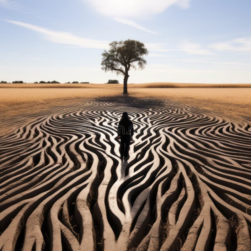 Mannerism Vector: Organic Formations in Rural Landscapes Stock ...