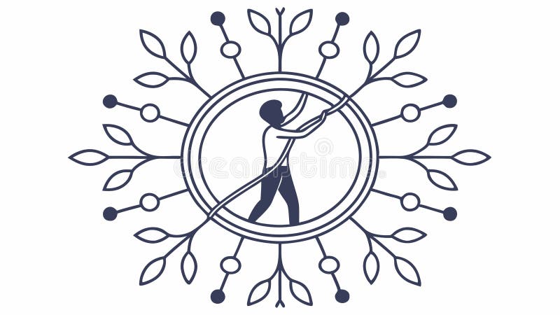 Person in Star Network, Influence and Connections, Vector Design ...