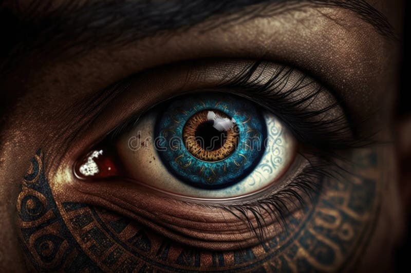 Person, Staring into Camera with Evil Eye, Capturing the Viewer S ...