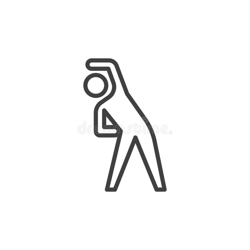 Person Stretching Line Icon Stock Illustration - Illustration of logo ...
