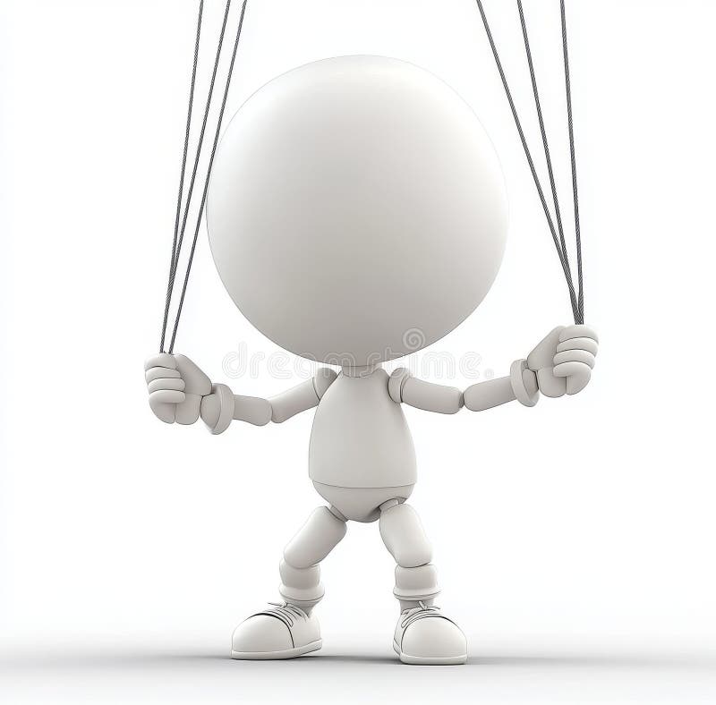 A Person on Strings, Symbolizing a Puppet Master, is a Concept that ...