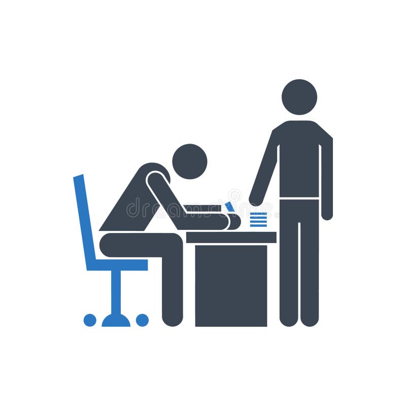 Person Studying at Desk Icon Stock Vector - Illustration of books ...
