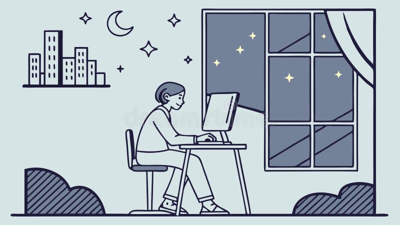 Person Studying Late at Night, Dedicated Learning and Academic Focus ...