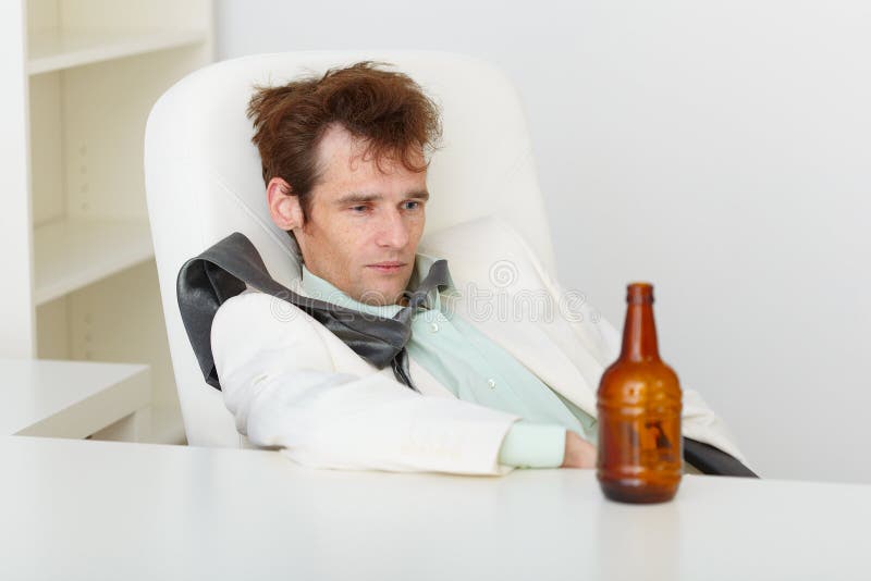 Person Suffers from Hang-over Stock Photo - Image of caucasian, beer ...