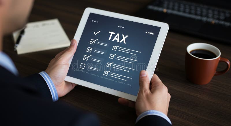 A Person in a Suit Holds a Tablet Displaying a Digital Checklist Titled ...