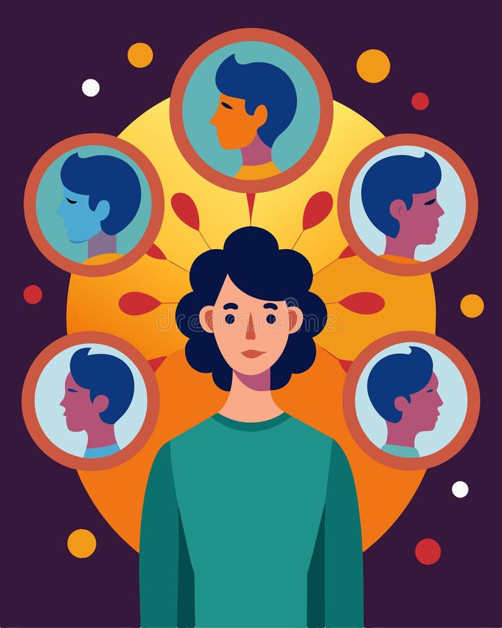 A Person Surrounded by Mirrors Each Reflecting a Different Aspect of ...