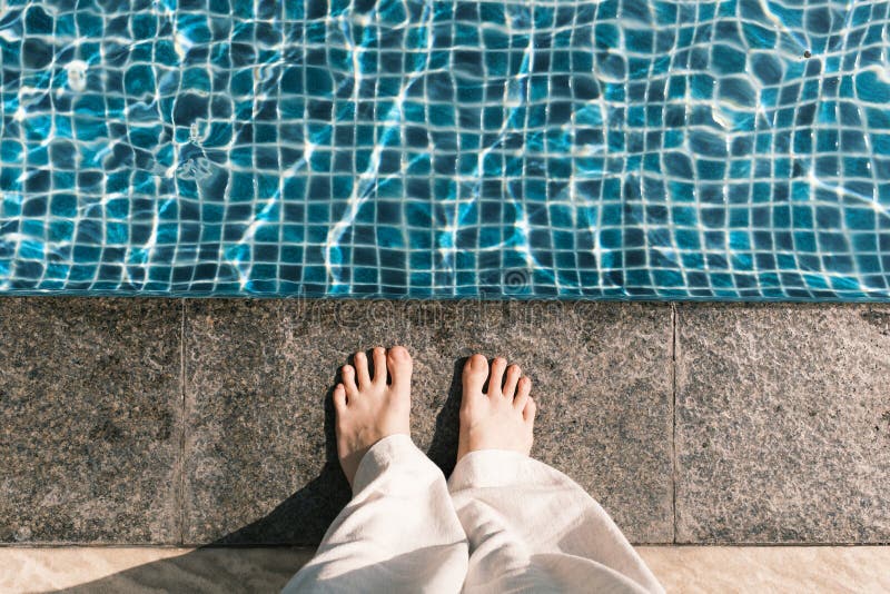 Person on the Swimming Pool Stock Image - Image of travel, relax: 267360365