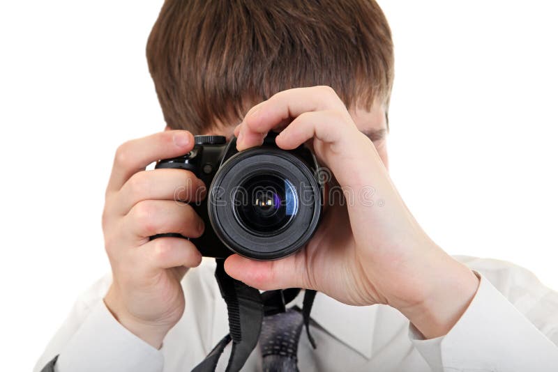 Person Take a Picture with a Camera Stock Image - Image of shot, shirt ...