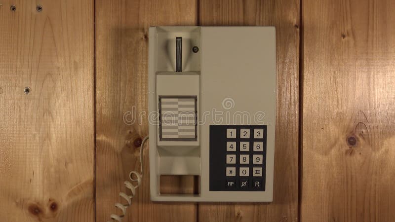 A Person Telephones Using a Wall Telephone Stock Video - Video of ...