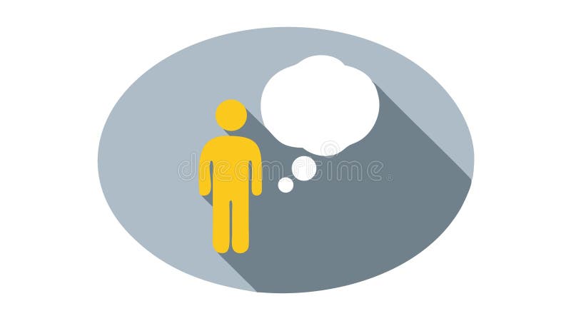 Person Thinking Idea Thought Bubble Ponder Icon, Vector Design ...